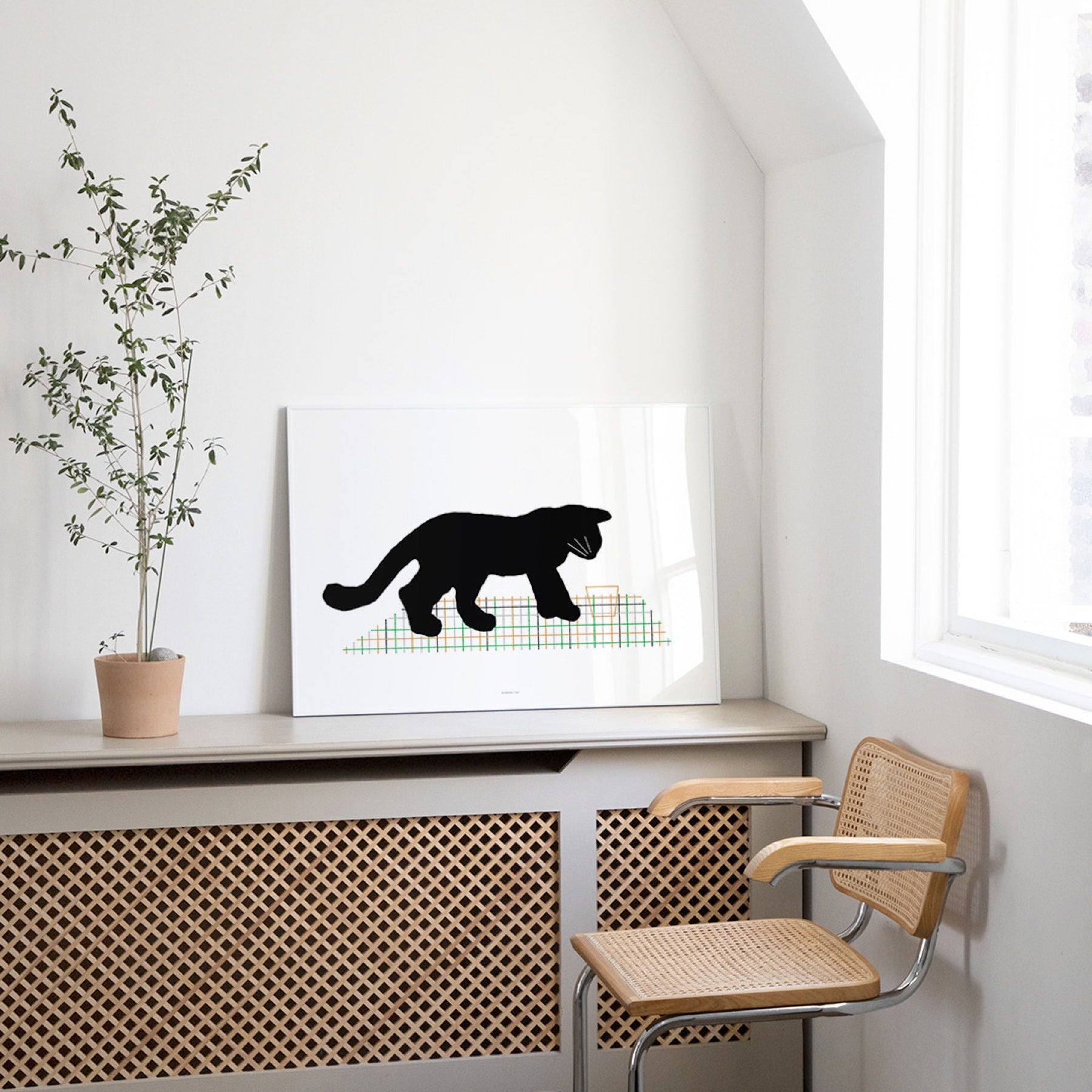 WARMGREY TAIL ポスター／BLACK CAT（30cm×40cm） – Orné de Feuilles